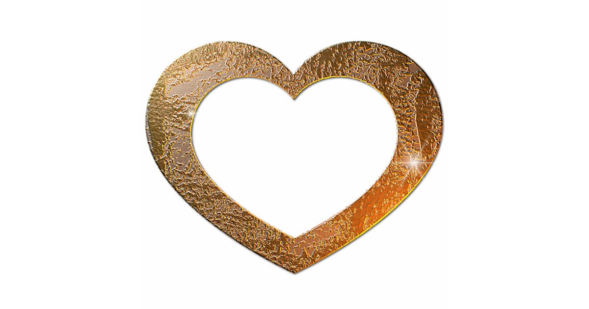 Gold Heart Frame Cutout | Zazzle
