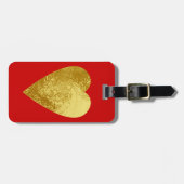 gold heart luggage tag | Zazzle