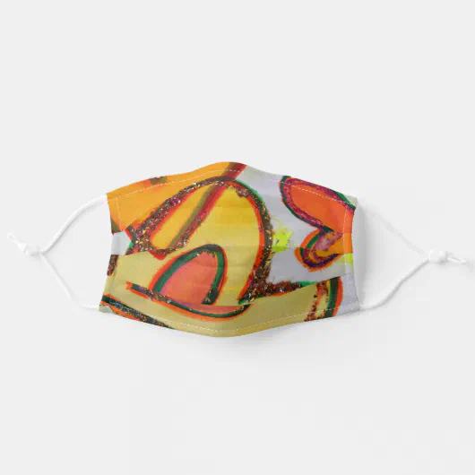 Gold Hearts Inspirational Art Custom Face Masks | Zazzle