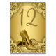 Gold High Heel Shoe Table Number | Zazzle