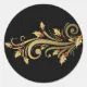 Gold Holly & Scroll Stickers | Zazzle
