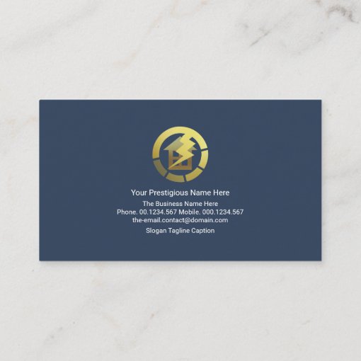 Gold Home Electrical Circuit Wiring Electrician Business Card | Zazzle