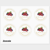 Gold Homemade Mixed Berry Jam Label | White | Zazzle