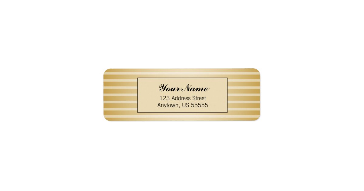 Gold Horizontal Stripes Label | Zazzle