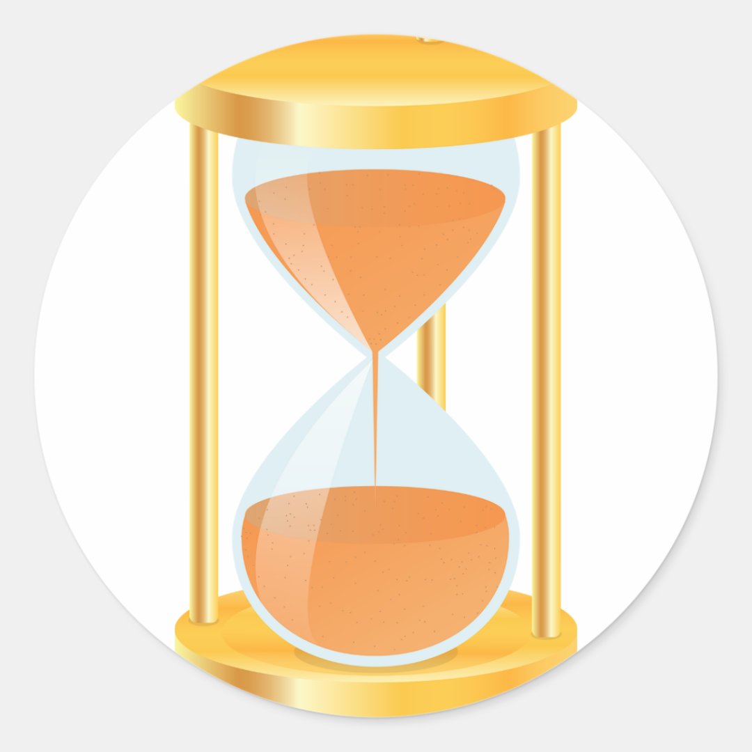 Gold Hourglass Stickers | Zazzle