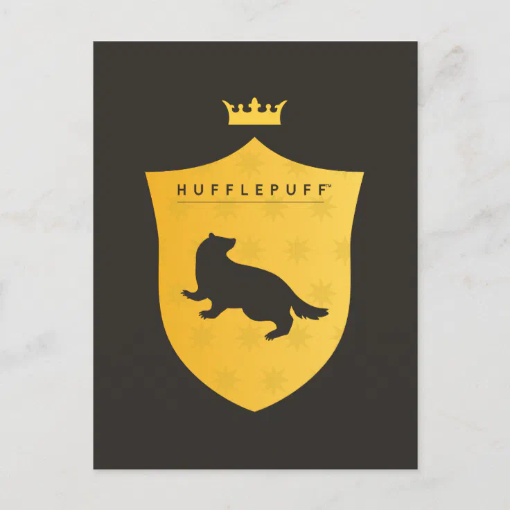 Gold HUFFLEPUFF™ Crowned Crest Invitation Postcard | Zazzle Gold HUFFLEPUFF™ Crowned Crest Invitation Postcard | Zazzle
