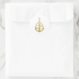 Gold Human Design Body Graph Classic Round Sticker | Zazzle