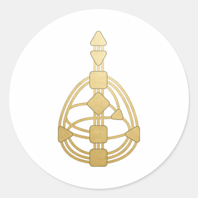 Gold Human Design Body Graph Classic Round Sticker | Zazzle