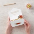 Gold Illuminated Joy Block Letters w/Poinsettias All In One Invitation ...