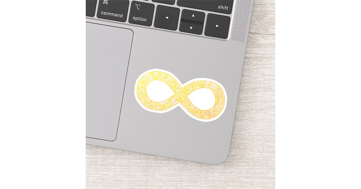 Gold Infinity Autism Symbol Vinyl Sticker | Zazzle