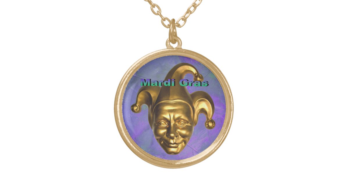 Gold Jester Gold Plated Necklace | Zazzle