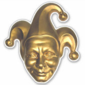Gold Jester Sticker | Zazzle