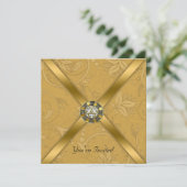 Gold Jeweled Party Invitation | Zazzle