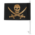 Gold Jolly Roger Car Flag | Zazzle