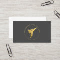 Gold Kickboxing - Karate Logo Business Card | Zazzle