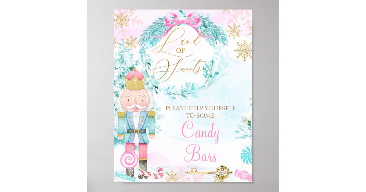Gold Land of Sweets Nutcracker Birthday Sign | Zazzle