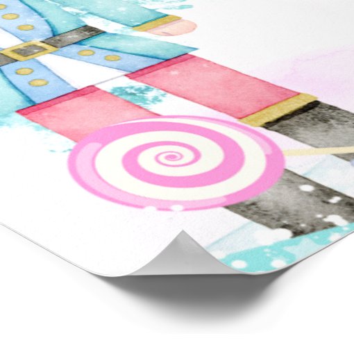 Gold Land of Sweets Nutcracker Birthday Welcome Poster | Zazzle