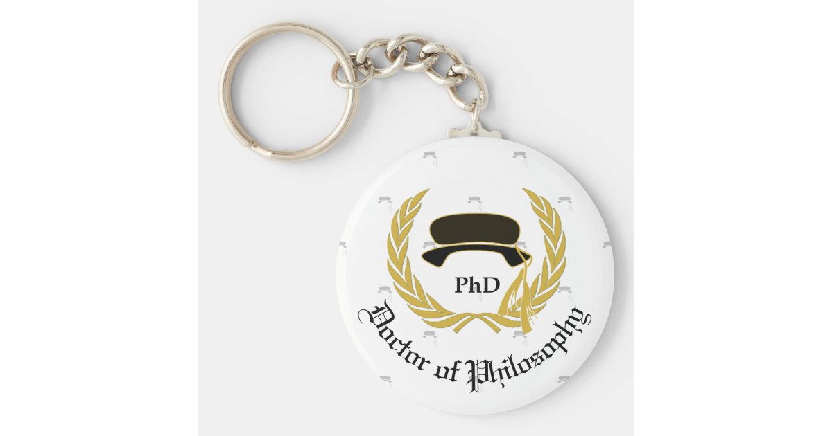 Gold Laurel Wreath Beefeater PhD Graduation Cap Keychain | Zazzle.com