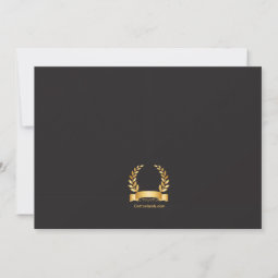 Gold Leaf Graduation Photo Invitation | Zazzle