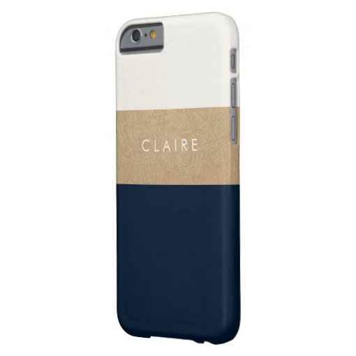 Gold leather and navy blue Case-Mate iPhone case | Zazzle