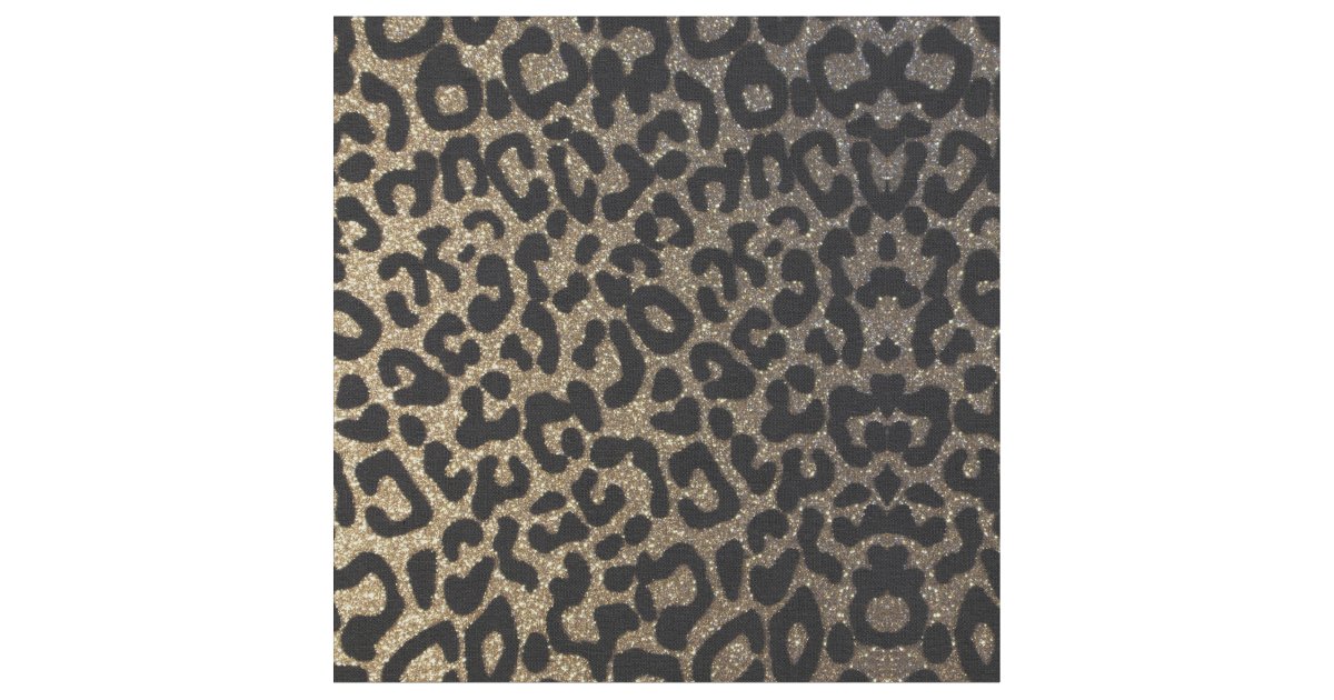 Gold Leopard Fabric | Zazzle