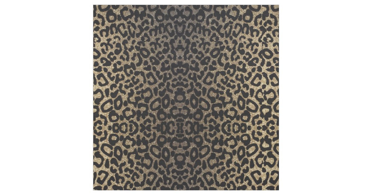 Gold Leopard Fabric | Zazzle