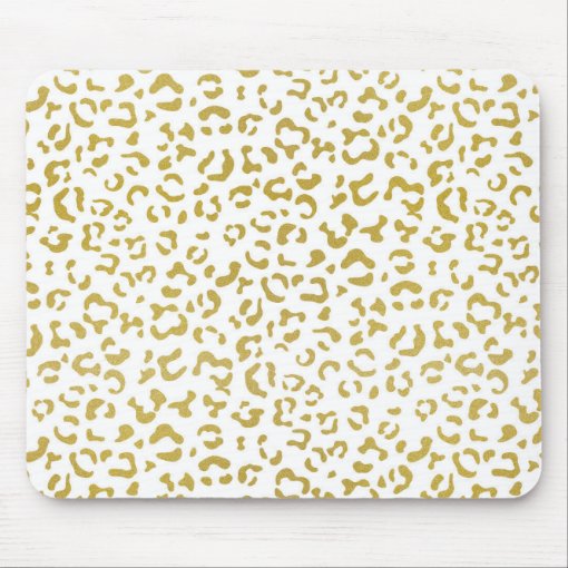 Gold Leopard, Gold Glitter, Leopard Print Mouse Pad | Zazzle