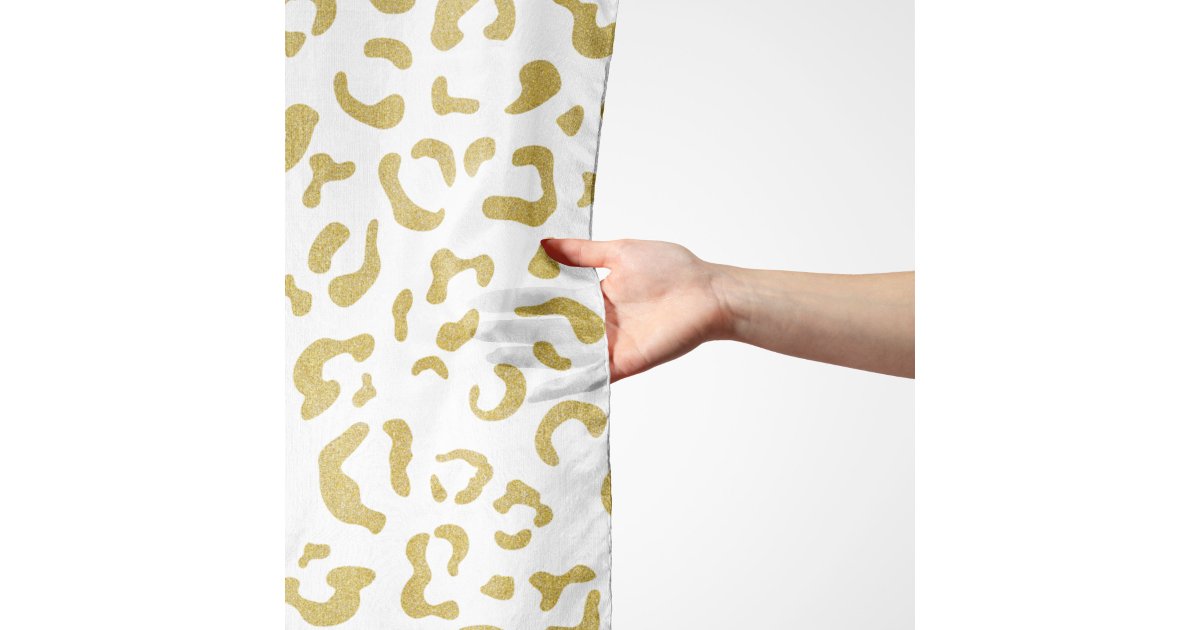 Gold Leopard, Gold Glitter, Leopard Print Scarf | Zazzle