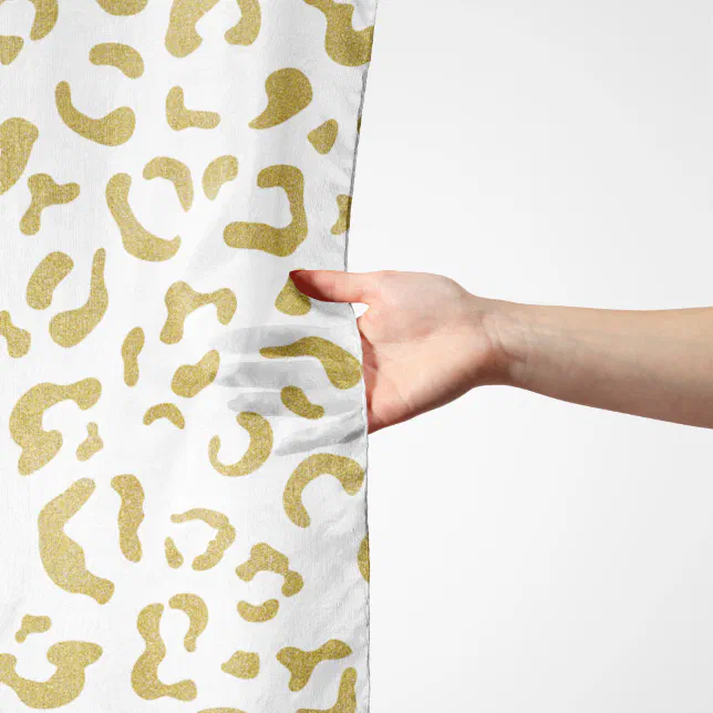 Gold Leopard, Gold Glitter, Leopard Print Scarf | Zazzle