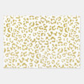 Gold Leopard, Gold Glitter, Leopard Print Wrapping Paper Sheets | Zazzle