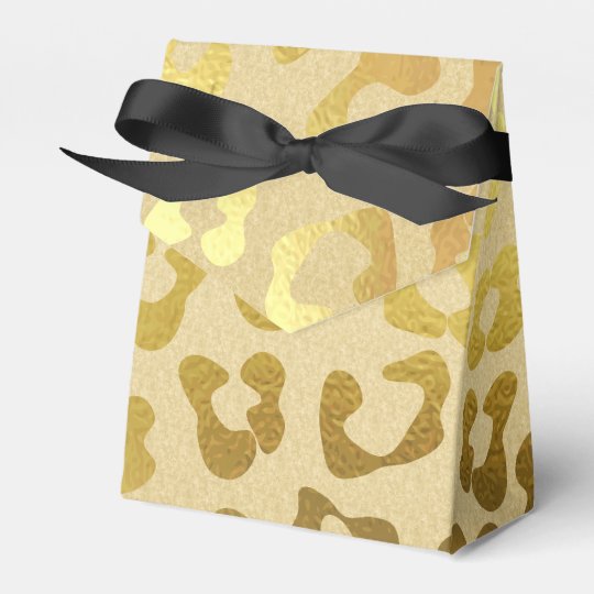 Gold Leopard Print Gift Favor Box | Zazzle.com