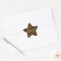 Gold Leopard Print Star Sticker | Zazzle