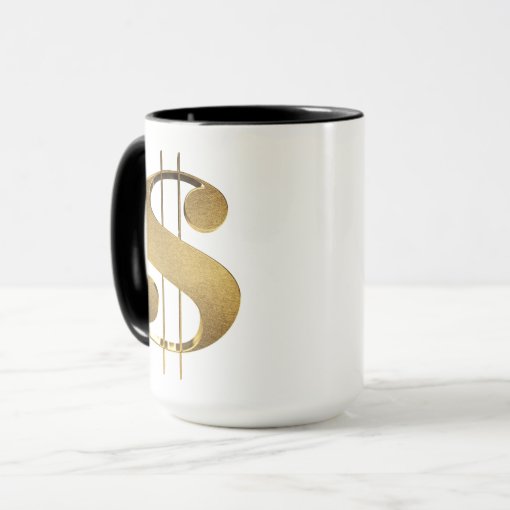 Gold Let's Make Some Money & 3D Dollar Sign Mug | Zazzle