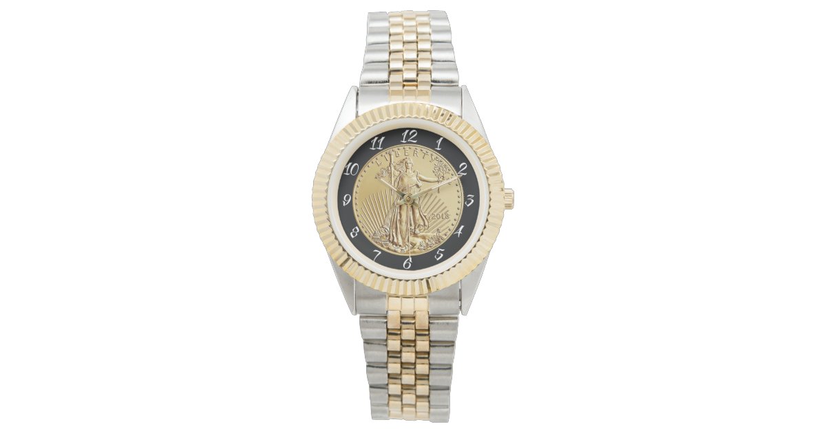 GOLD LIBERTY COIN COIN WATCH | Zazzle
