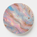 Gold Light Blue Blush Pink Opal Marble Art Pattern PopSocket | Zazzle