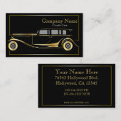 Gold Limo Classic Cars Business Card | Zazzle