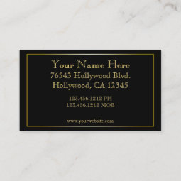 Gold Limo Classic Cars Business Card | Zazzle