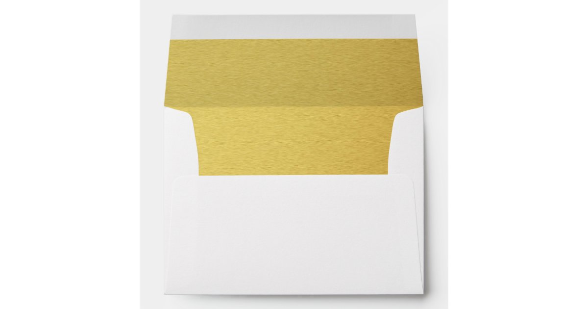 Gold lined Envelope for Wedding Invitation | Zazzle