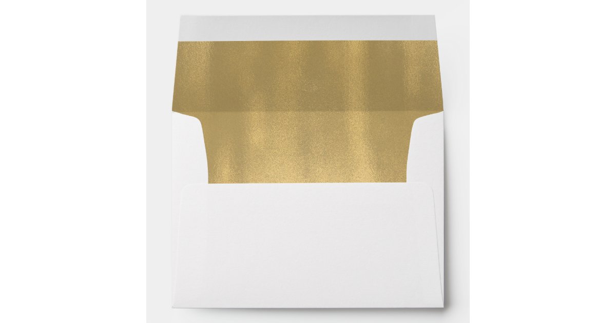 Gold Lined Wedding Envelope | Zazzle