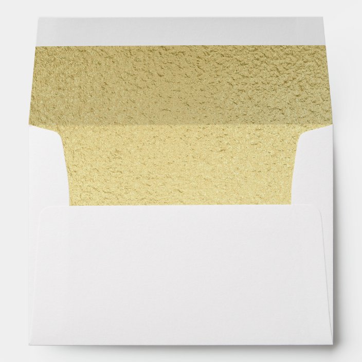 Gold lined wedding invitation envelope | Zazzle.com