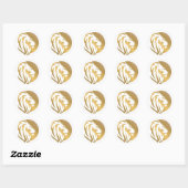 Gold Lion Logo Simple Classic Round Sticker | Zazzle