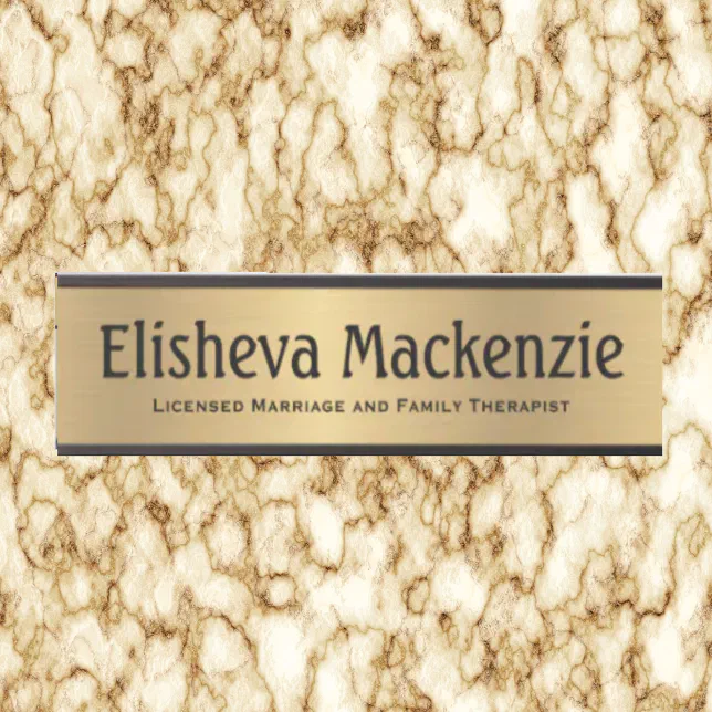 Gold LMFT Therapist Office Door Sign Name Plate | Zazzle