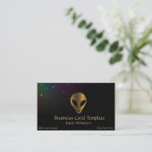 Gold Logo Ancient Alien Business Card | Zazzle