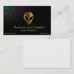 Gold Logo Ancient Alien Business Card | Zazzle