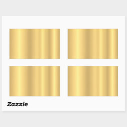 Gold Look Add Your Text Elegant Blank Template Rectangular Sticker | Zazzle