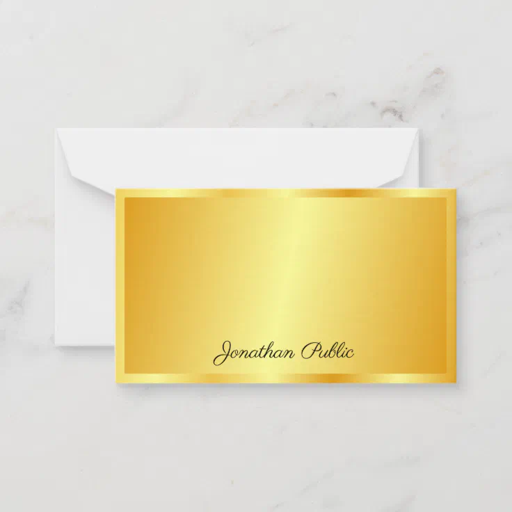 Gold Look Calligraphed Script Name Template Custom | Zazzle