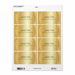 Gold Look Calligraphy Script Template Personalized Label | Zazzle