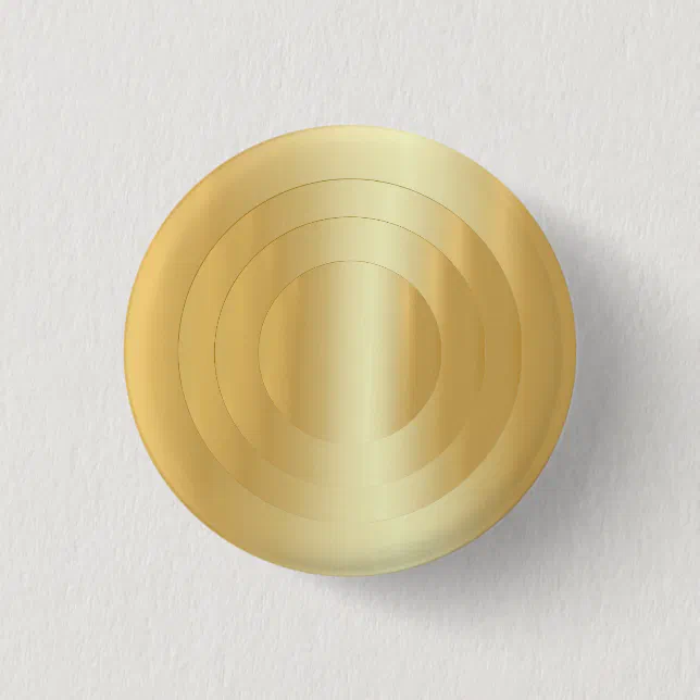 Gold Look Elegant Custom Trendy Blank Template Button | Zazzle