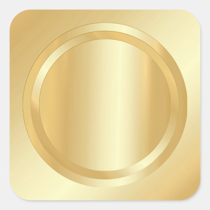 Gold Look Elegant Glamour Template Add Your Text Square Sticker ...