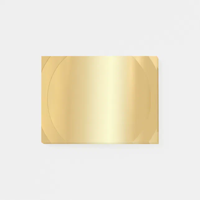 Gold Look Elegant Modern Blank Template Trendy Post-it Notes | Zazzle